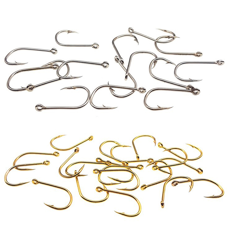 100Pcs/lot fishing hooks High carbon steel Black Bait Holder Fish Hook ...