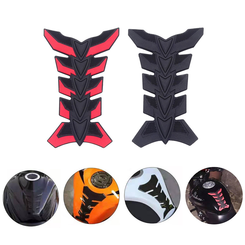Motorcycle Tank Sticker 3D Rubber Gas Fuel Oil Tank Pad Protector Cover ...