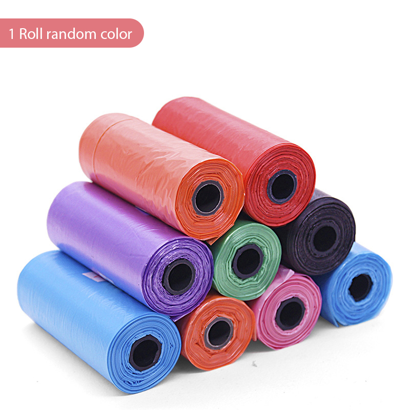 15Pcs/set Pet Dog Poop Bags Dispenser Collector Scoop Holder Cat Pooper Bag Pe