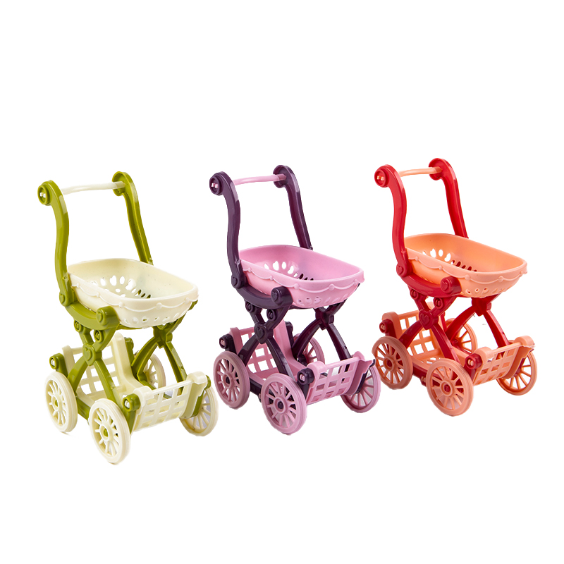 Dollhouse Furniture Accessories Girl Play House Toys Shopping Cart DIY Gift Pe