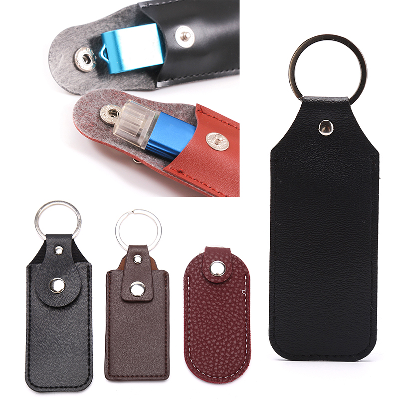 USB Case Protective Bag Portable Pocket Leather Key Ring for Usb Flash ...