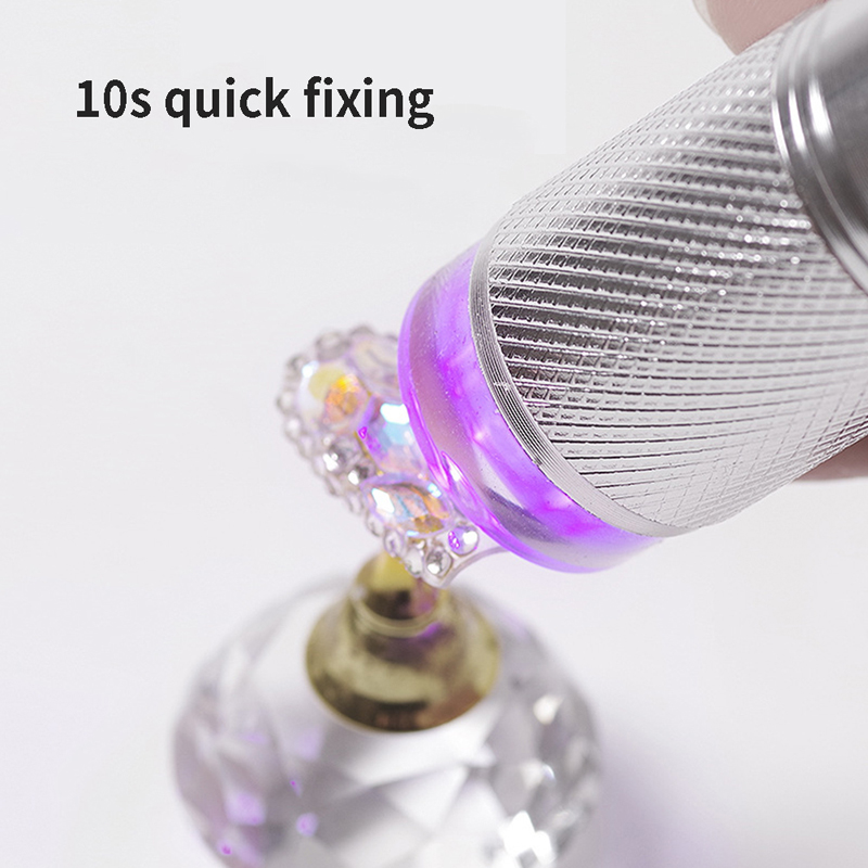 UV Mini Flashlight With Stamper Portable Silicone Handheld LED Manicure ...