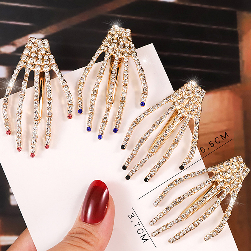 1PC Punk Style Skull Claw Hand Bone Hair Clips Alloy Hairpins Headband ...