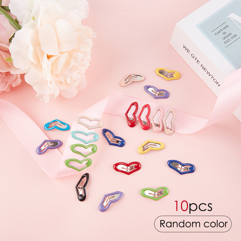 10PCS/LOT Blyth Doll Accessories 1/6 1/12 OB11 Doll Clips 2.5CM Peach heart Pe