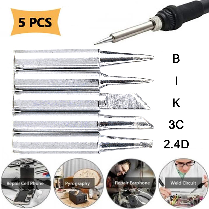 5Pcs Electric Soldering Iron Tips Soldering Iron Head Set DIY ...