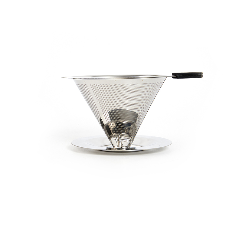 Pour Over Coffee Dripper Stainless Steel Filter Removable Dripper with Stand