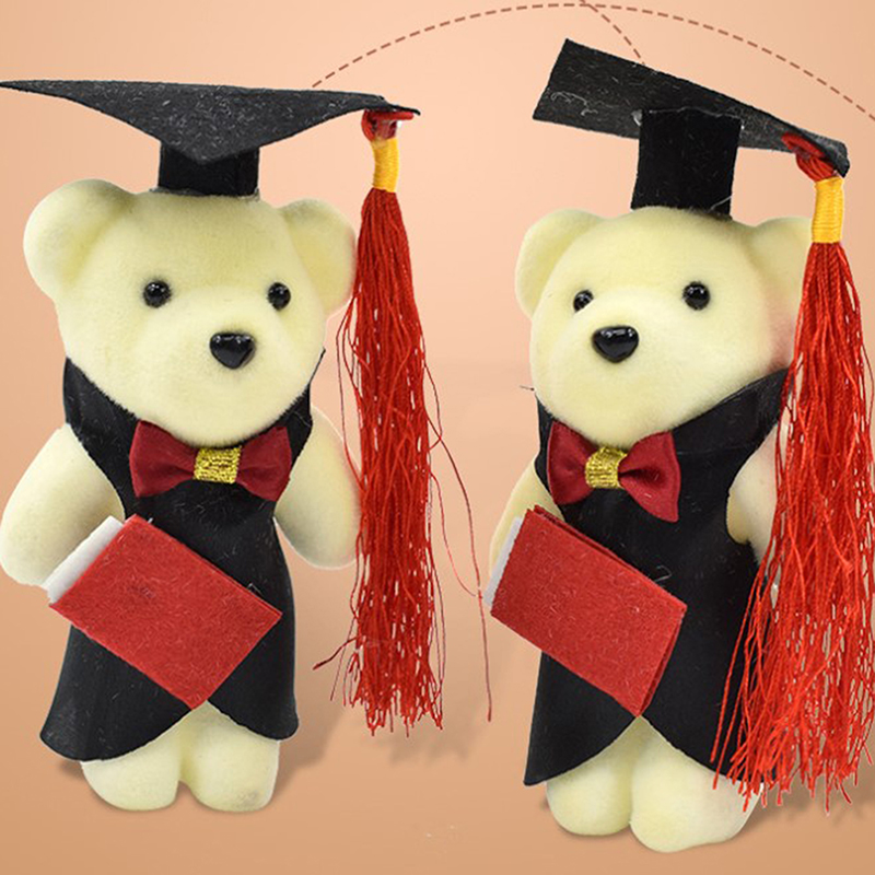 12cm Standing Graduation Ceremony Bear Doll Flower Bouquet Decoration ...