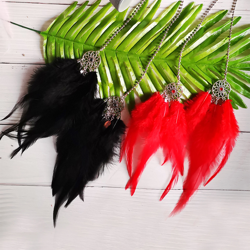 Mini Dream Catcher Auto Candant Accessorio Interni per Girls Feather Ciondolo Pe