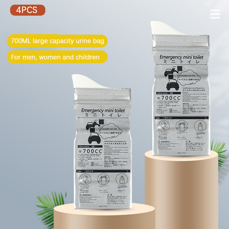 700ml Emergency Pee Bag Portable Disposable Car Urine Vomit Unisex ...