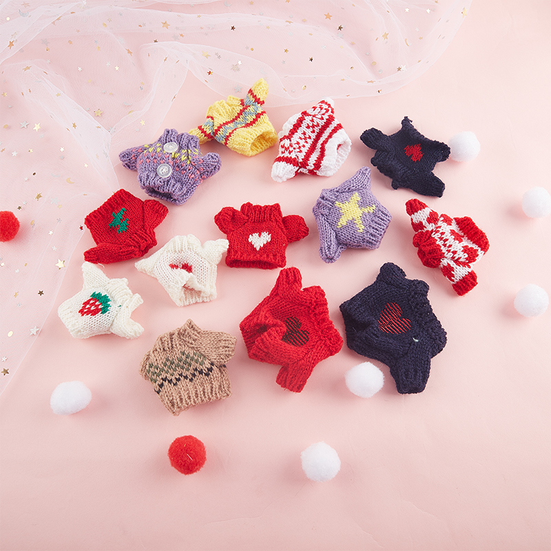 1PCS Cute Doll Clothing Long-sleeved Sweater For OB11 Doll 1/12 BJD Doll Clot Pe
