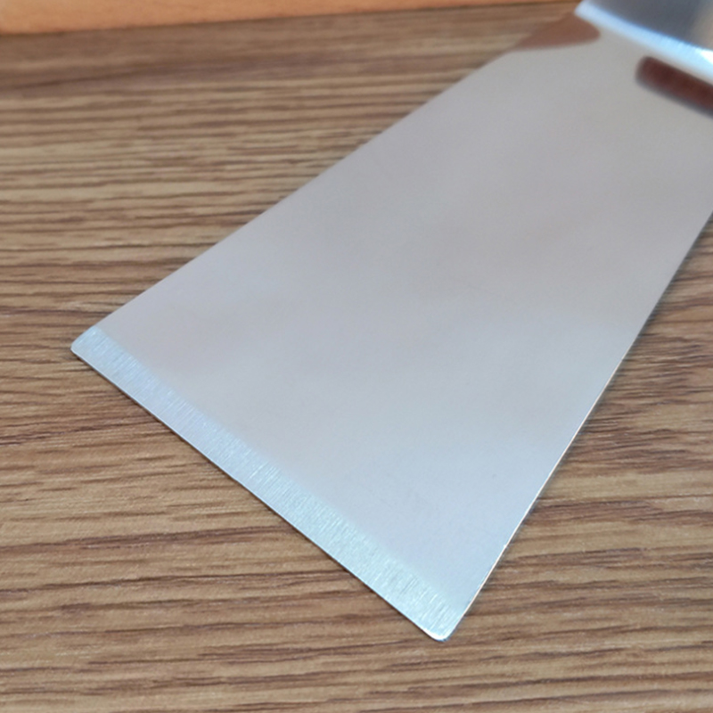 Professional Stainless Steel BBQ Grill & Griddle Spatulas Tool Kit Wooden Han Pe