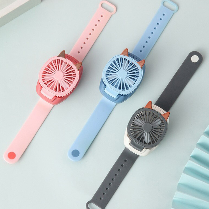 USB Rechargeable Fans Silent Children's Watch Small Fan Mute Sports Fans