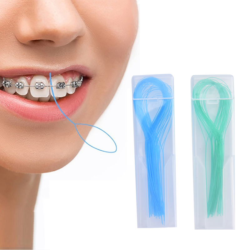 35Pcs/Set Dental Floss Threaders Needle Tooth Brackets Wire Holders ...