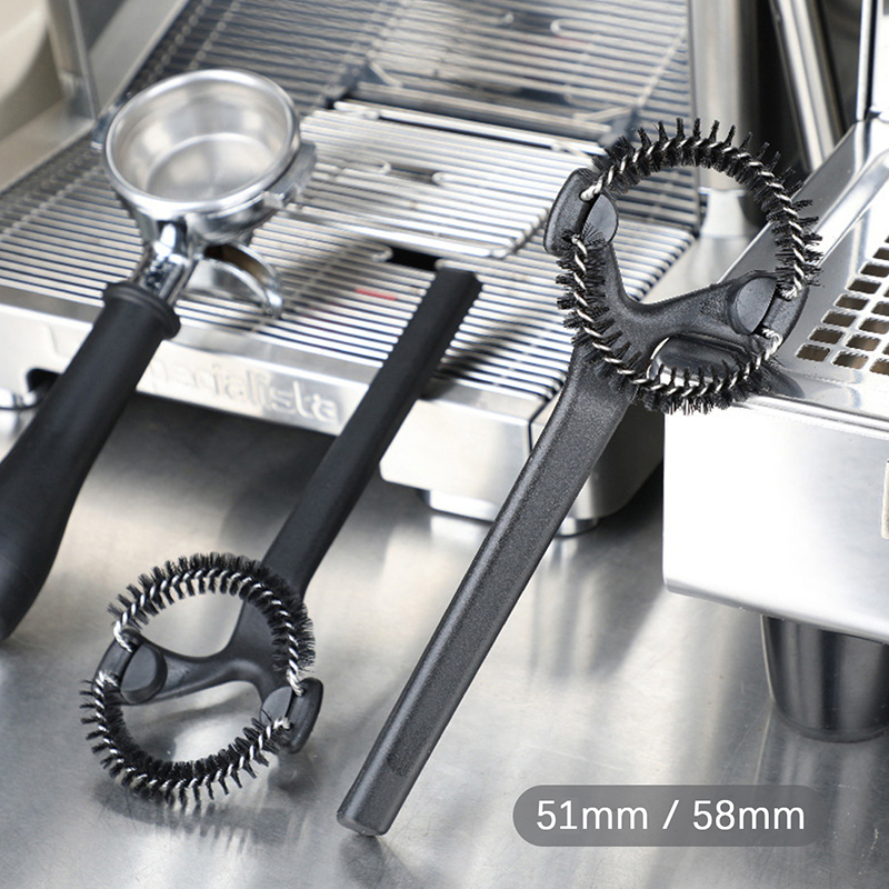 Espresso Coffee Machine Cleaning Brush Replaceable Head Cafe Grinder Cleaner