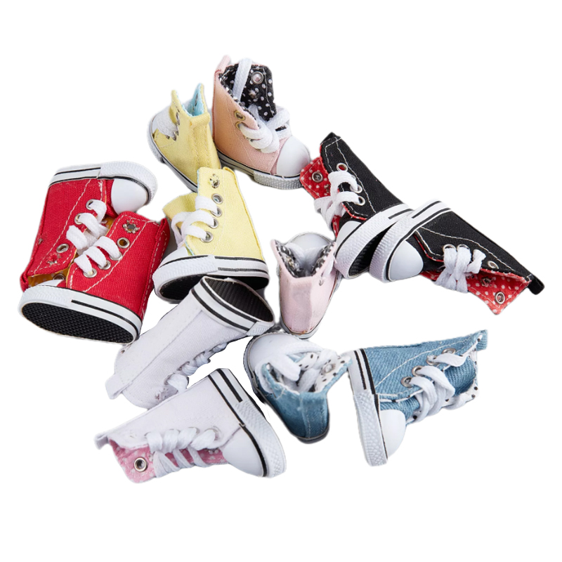 Doll Accessories 5cm High Top Canvas Sneakers Casual Shoes for 1/6 BJD Dolls Pe