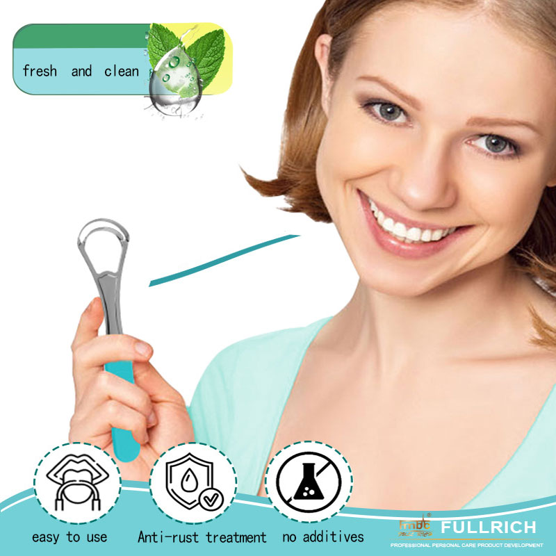 Double Layer Tongue Cleaner Tongue Scraper Reusable Stainless Oral ...