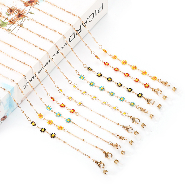 Fashion Gold Mask Chain Anti-lost Face Mask Holder Pearl Glasses Hanging Rope