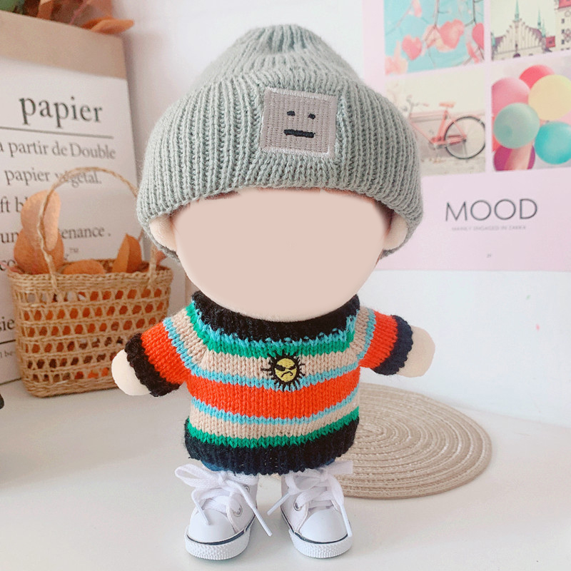 20cm Doll Sweater Pant Suit For Movie Star Idol Plush Doll Accessory Clothes  Pe