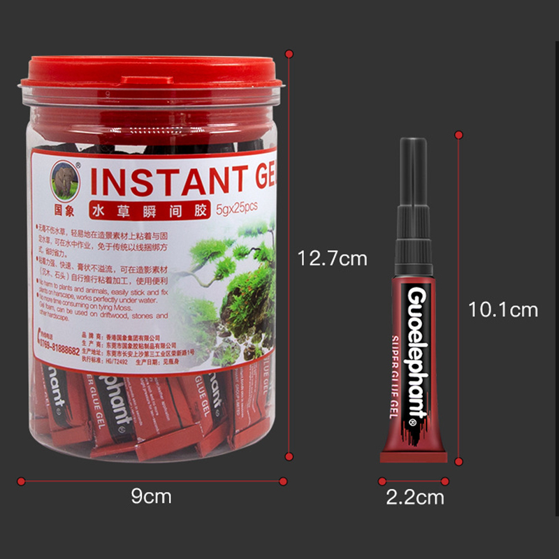 Colla muschio acquario pianta acquatica frammenti corallo colla adesiva istantanea ornamenti correzione p