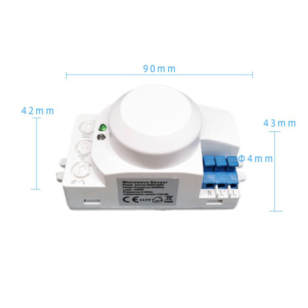 MICROWAVE SENSOR SWITCH 5.8ghz HF 220V LED 360 Degree Radar Motion Body ...