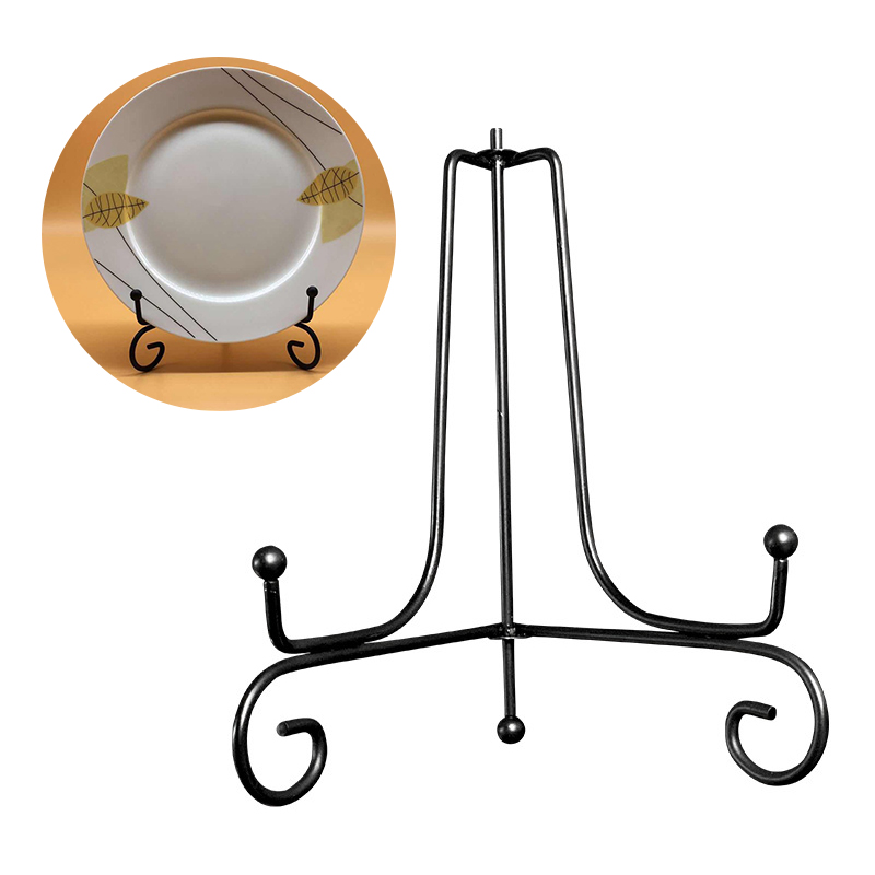 Iron Display Stand Black Iron Easel Plate Display Photo Holder Stand ...