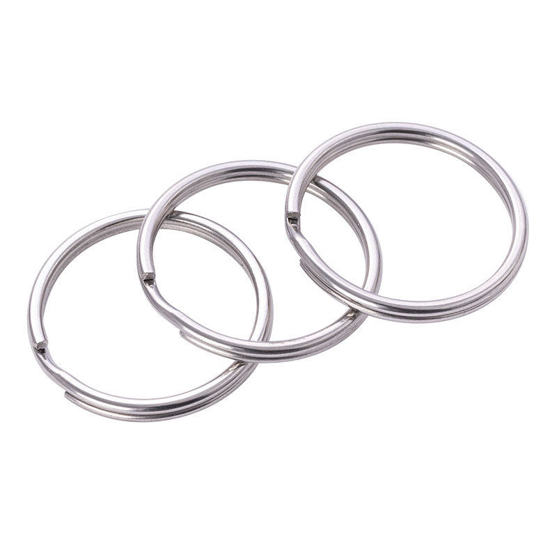 20PCS 25mm Plated Metal Keychain Ring Split Ring Keyfob Key Holder ...