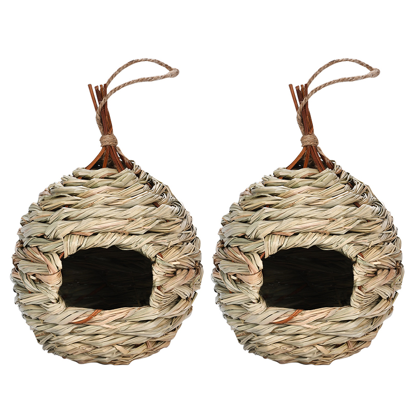 Casa colibrì sferico intrecciata a mano finestra per nidificazione giardino da appendere Birdho RODE