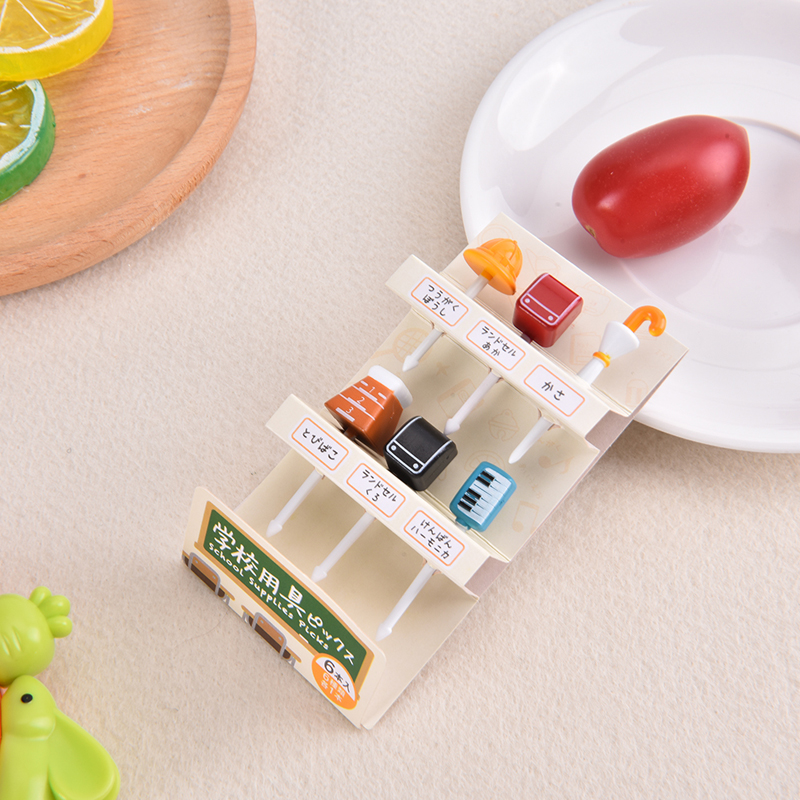 CUTE FRUIT FORK Mini Cartoon Children Snack Cake Dessert Pick Toothp-wf ...