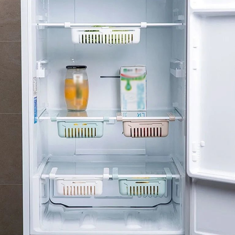 Fridge Organizer Storage Box Refrigerator Drawer Plastic Storage ...