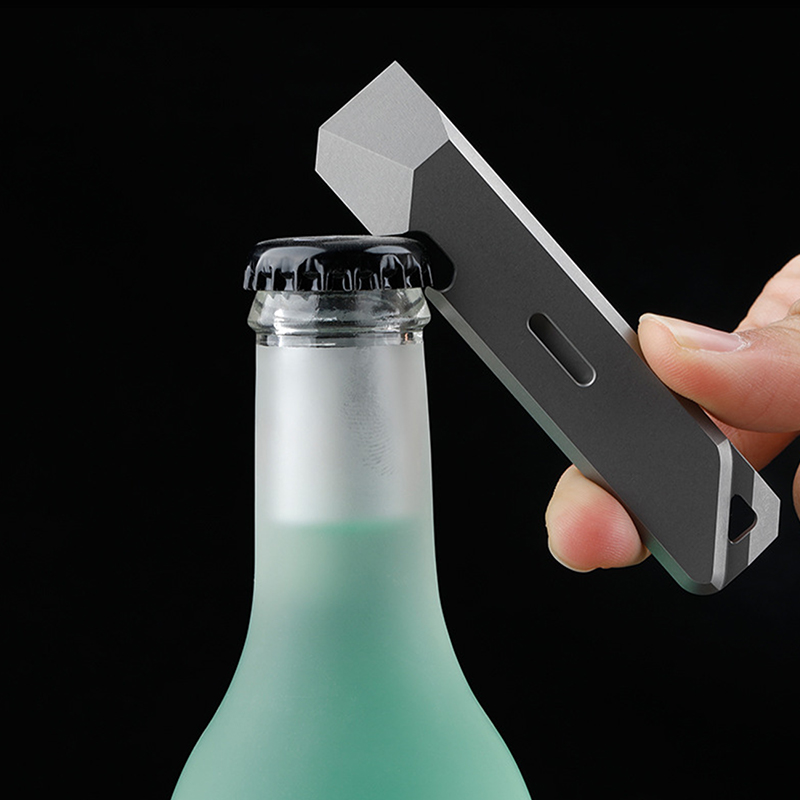 TC4 Titanium Alloy Open Bottle Crowbar Tactical EDC Outdoor Camping Tool Keyr Th