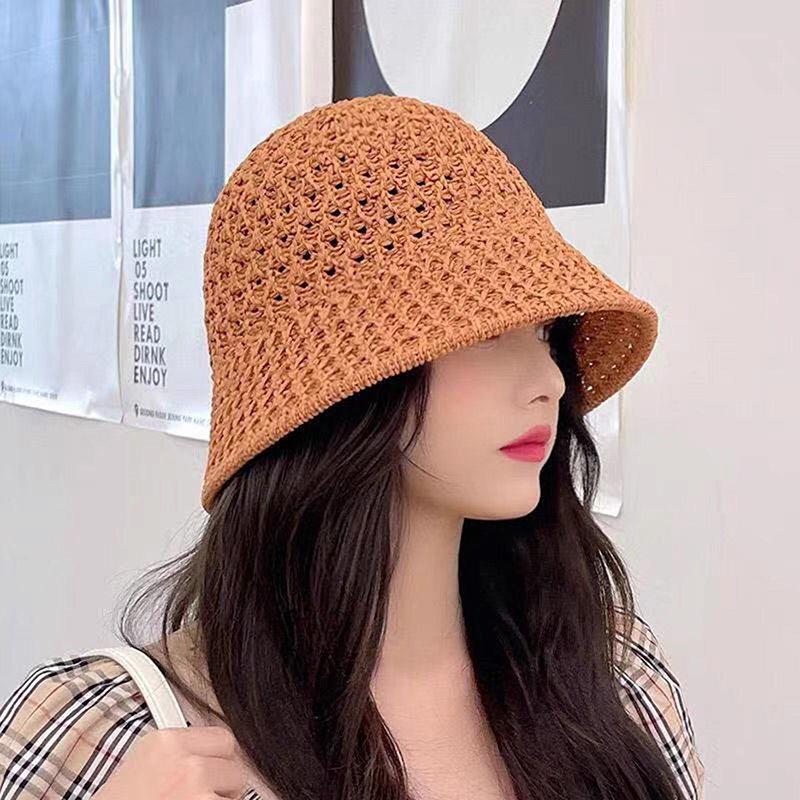 Handmade Crochet Floppy Top Summer Hats Collapsible Dome Bucket -P1 ...