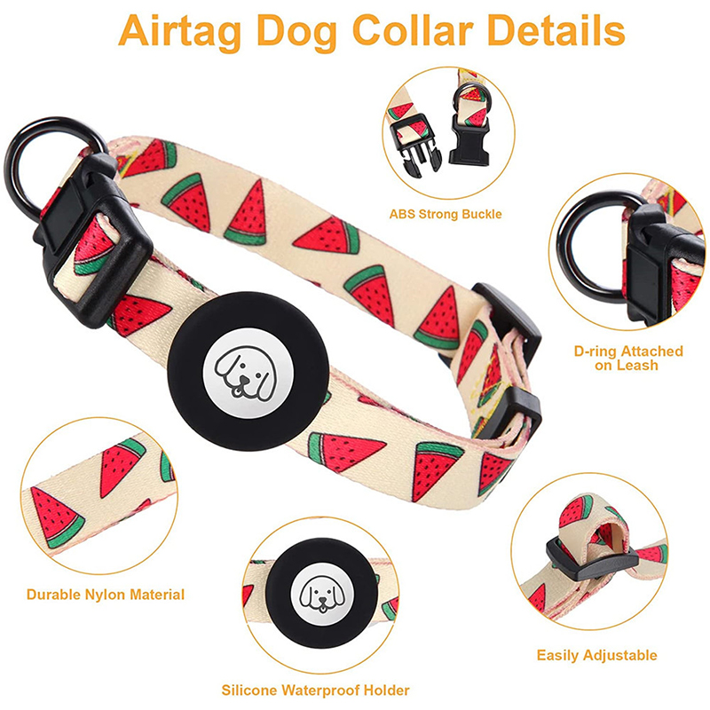 Safety Buckle Adjustable Belt Airtag Pet Collar Slim Anti Lost Apple Airtag Case