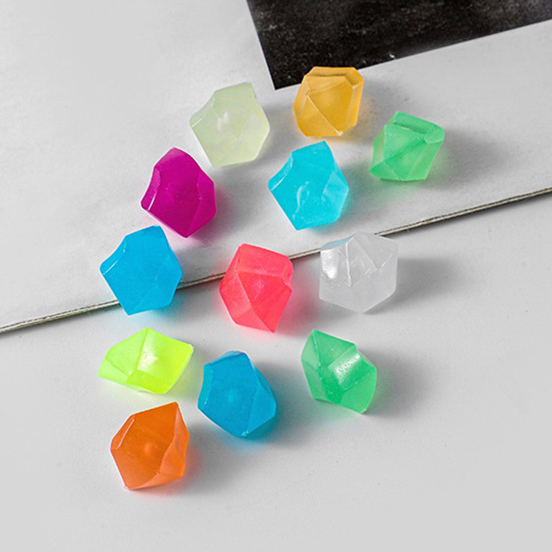 100Pcs/Bag Luminous Stones Glowing Stones Rhombus Stone For Aquarium Fish Tank