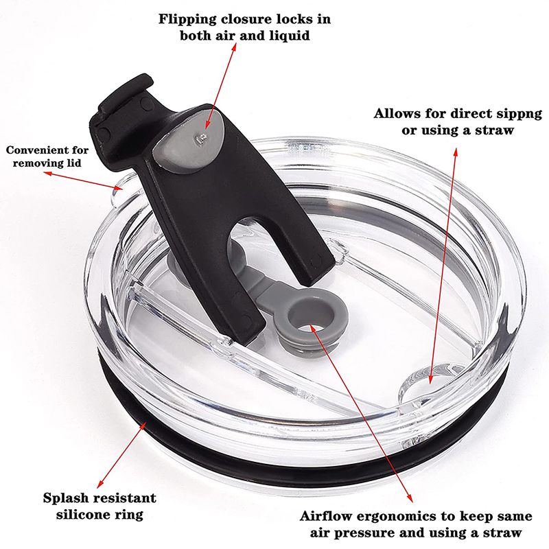 2pcs 20OZ Spill-Proof Lids Leak-Proof Water Cup Replacement Lid Water ...