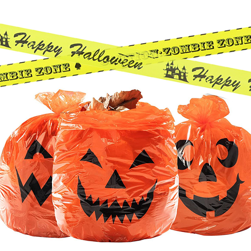 Sacchetti foglia spazzatura plastica zucca di Halloween per casa esterno giardino cortile DI4UK