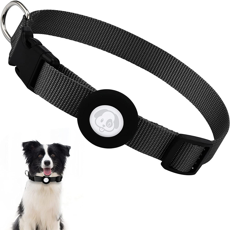 For Airtag Protective Case Nylon Pet Dog Cat Collar Loop For Anti-lost Tracker