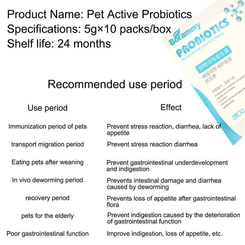 PET Probiotics gastrointestinal cuccioli gatti diarrea vomito costipazione  Pe