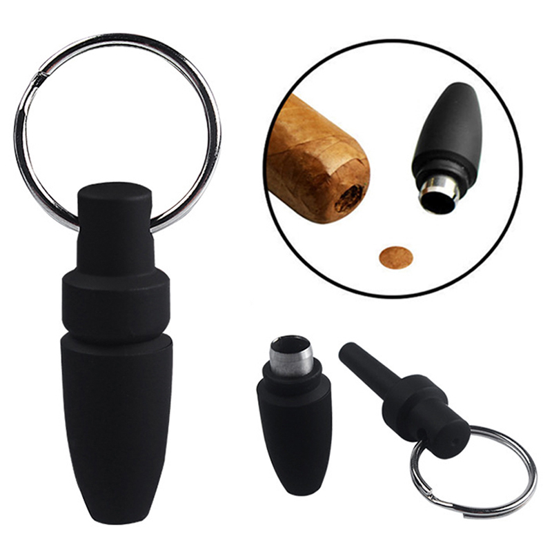With Key Ring Draw Hole Portable Cigar Punch Cutter Rubber Clip Punch Cutter Sb
