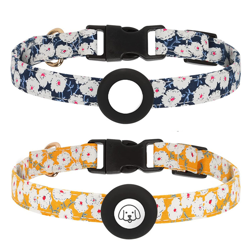 Airtag Protective Case Personalized Dog Cat Collar With Bowtie Kitten Necklace