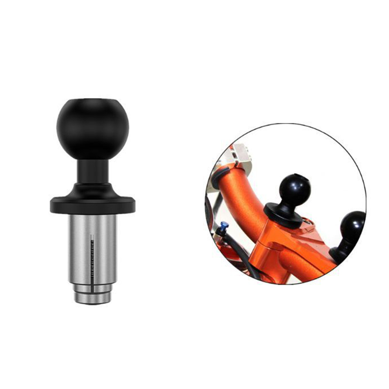Motorcycle Bike Mount, Black Fork Stem Base w/Ball for RAM Mount for Ball Mount