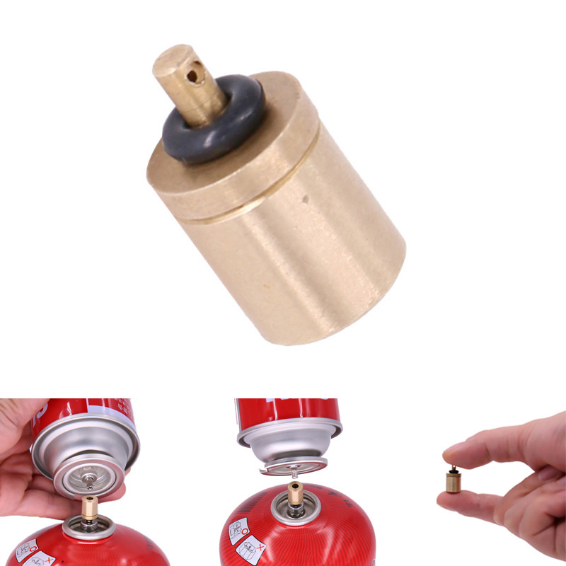 Gas Refill Adapter Filling Butane Canister Mini Inflation Valve Outdoor ...