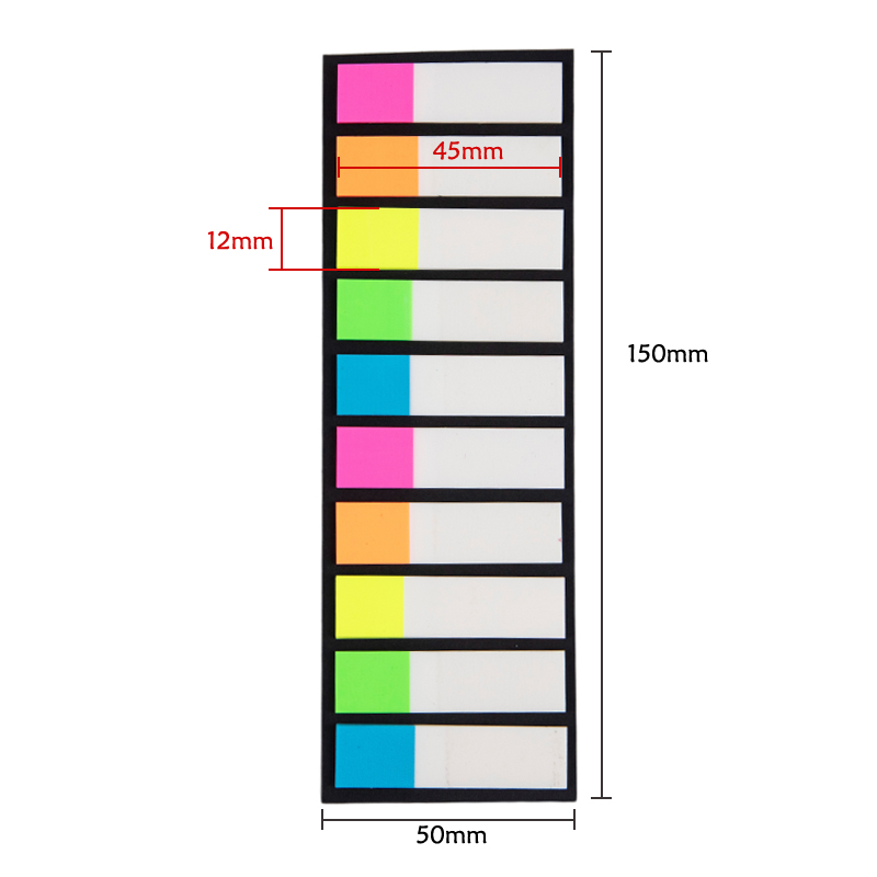 1Pcs Fluorescence Label Memo Pad Index Mark Stickers Sticky Notes Bookmarks ba