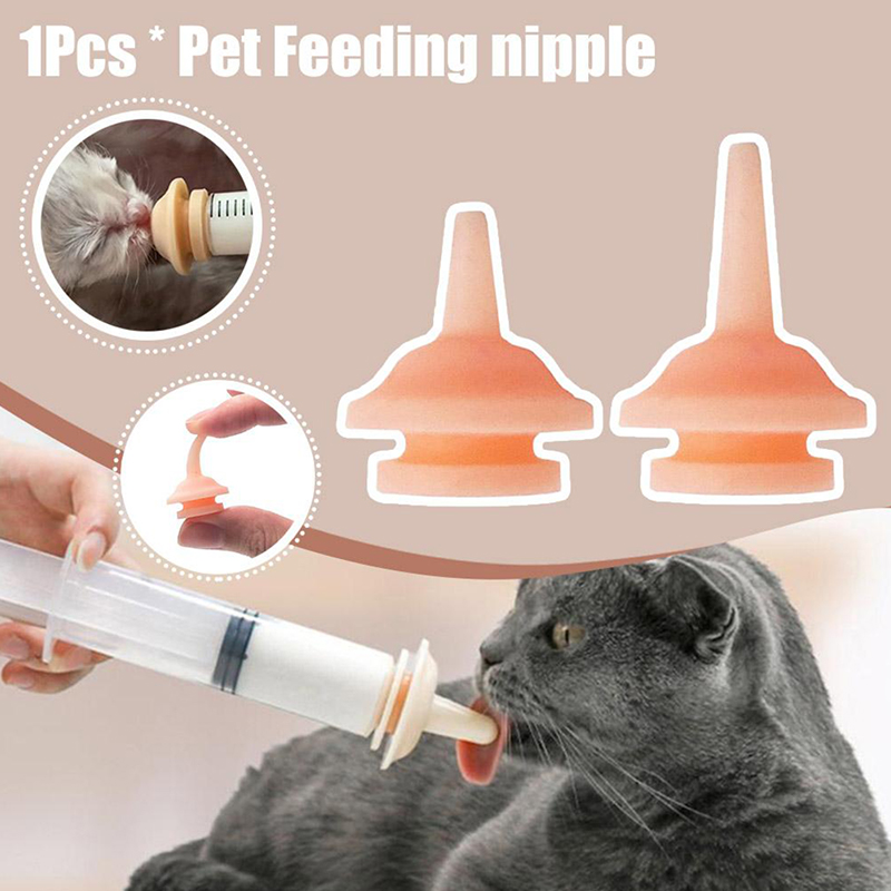 1 pz Ciuccio Universale Alimentazione Capezzolo Alimentazione Animale Animale Mini Gatto Silicone per Nuovo Pe