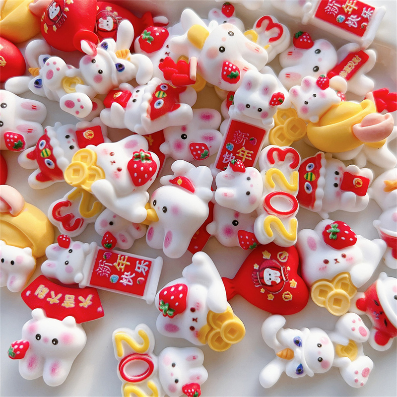 Carino coniglio schiena piatta scrapbooking fai da te gioielli artigianato accessori decorazione BII