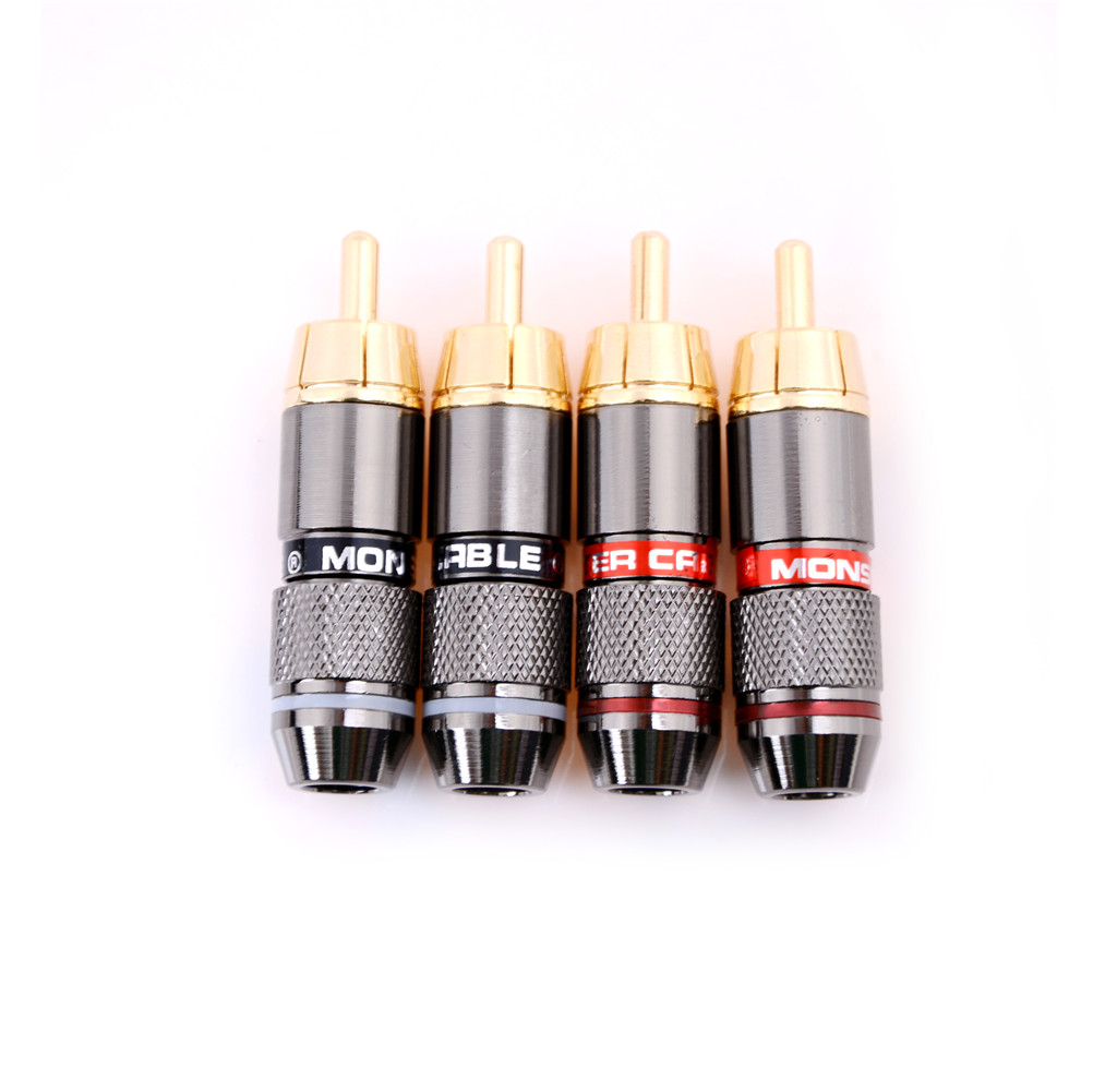 4x Metel Quality RCA Phono Male Plug Solder Connector Adapter Terminal AV Uv-ja | eBay