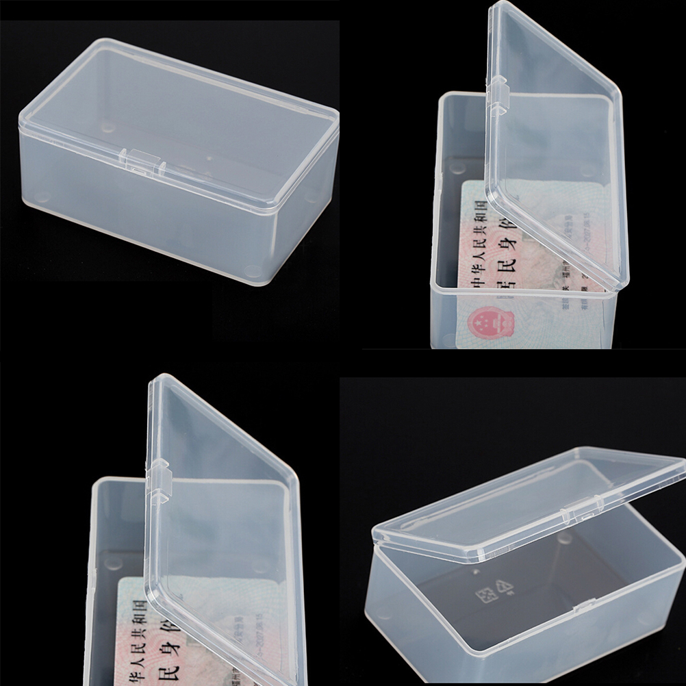 Square Plastic Clear Transparent With Lid Storage Box Collection ...