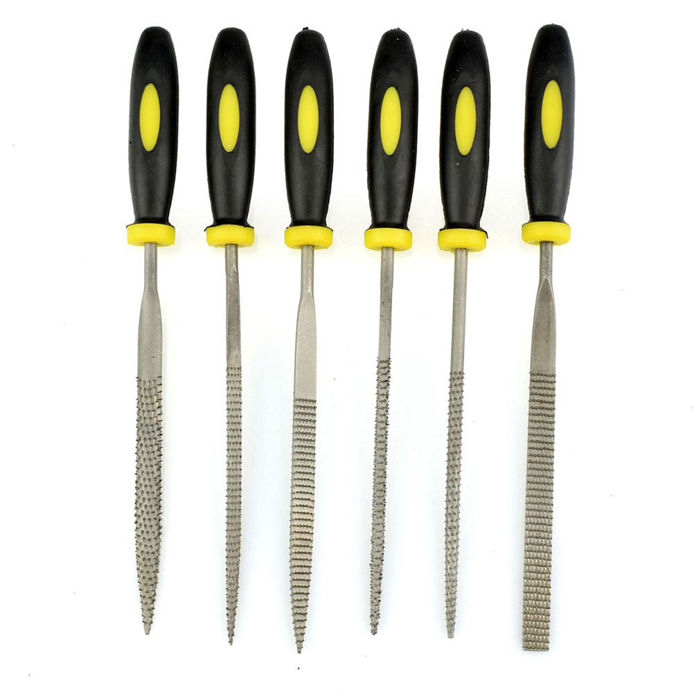 Wood Rasp Set 6pcs Carpenter 3*140mm File Carving Tools Double Riffler ...