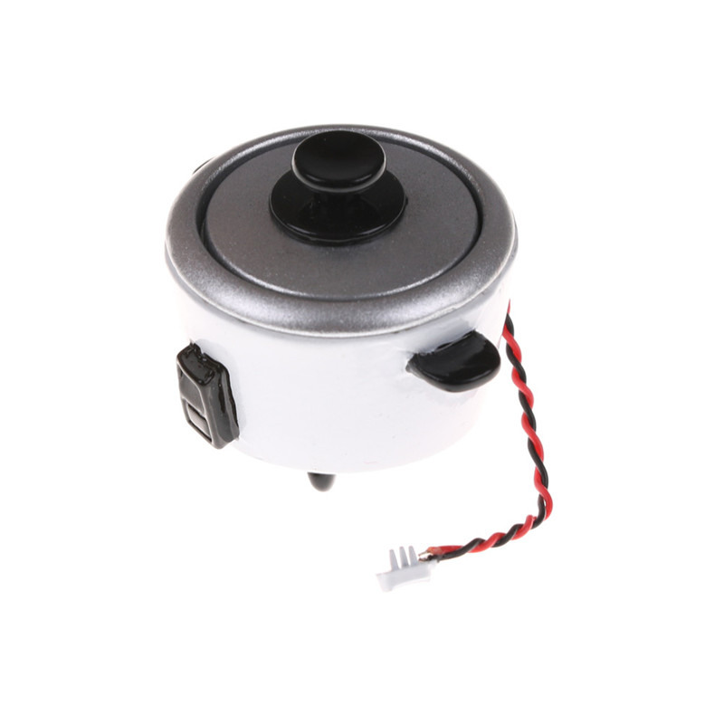 1:12 Casa delle bambole scena cucina in miniatura oggetti di scena per giocare cucina riso in metallo modaH'U p