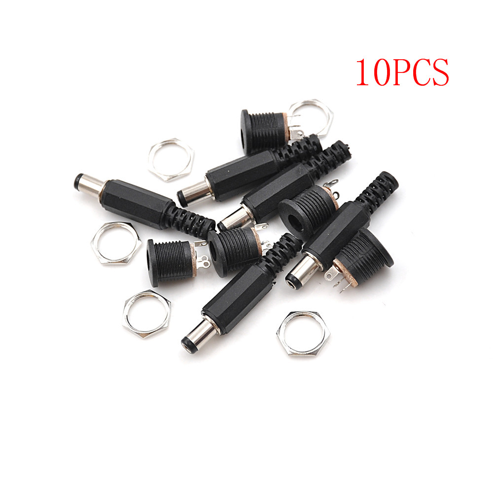 Female Plug Jack+Male Plug Jack Socket Adapter Connector 5.5*2.5 mm ...