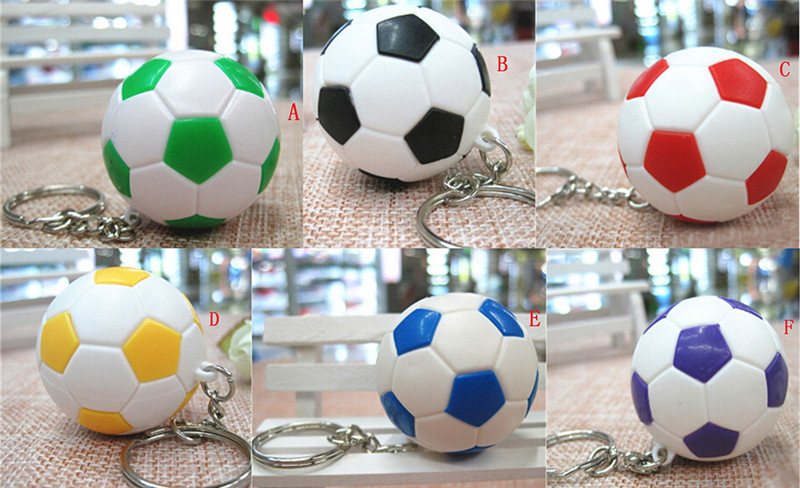 Sports metal Keychain Car Key Ring Football Soccor ball Pendant Keyring Toy H Th